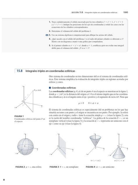 Coordenadas Esfericas Pdf Sistema Coordinado Esfera