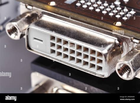 DVI Video Card Interface On Motherboard Close Up Stock Photo Alamy