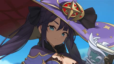 Hot Mona Reading Her Magical Book Genshin Impact K Wallpaper Download