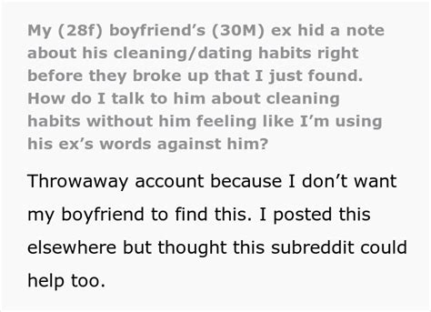 Woman Finds BFs Exs Warning Note In His House It Leads To Them Breaking Up Bored Panda