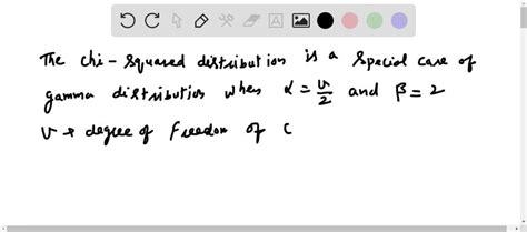 SOLVED From The Relationship Between The Chi Squared Random Variable And The Gamma Random