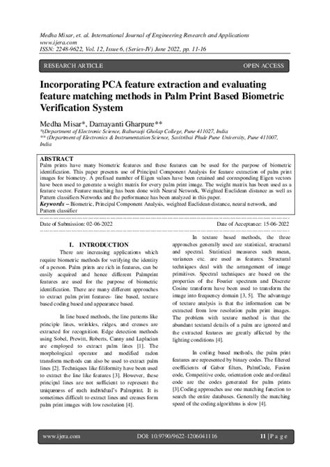 Pdf Incorporating Pca Feature Extraction And Evaluating Feature