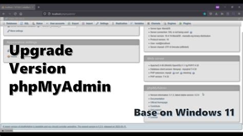 Upgrade Phpmyadmin Tanpa Instal Ulang Xampp Youtube
