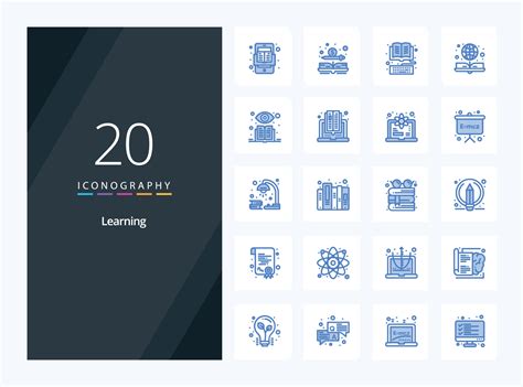 20 Learning Blue Color Icon For Presentation 18530977 Vector Art At Vecteezy