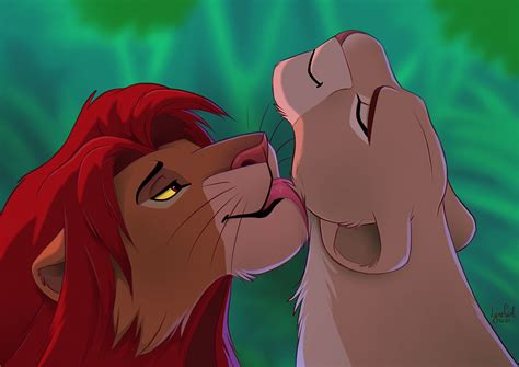 The Lion King Simba And Nala Kissing