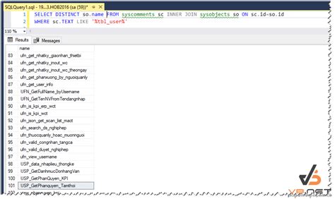 SQLSERVER Hướng dẫn liệt kê tất cả các procedure function view có