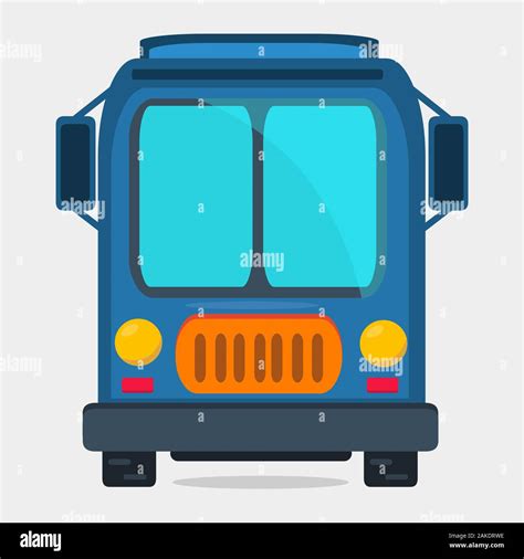 Bus Front View Isolated Vector Illustration Stock Vector Image And Art Alamy