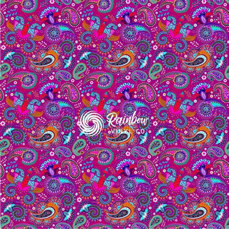 Rvc Infusible Ink Sheets Paisley Fuchsia Rainbow Vinyl Co