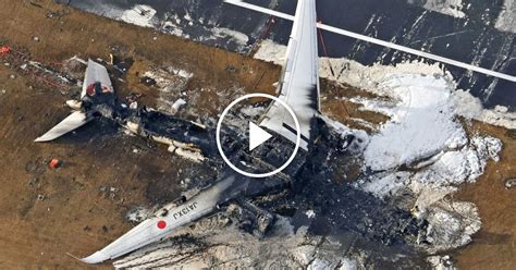 Charred Remains Of Japan Airlines Plane Crash The New York Times