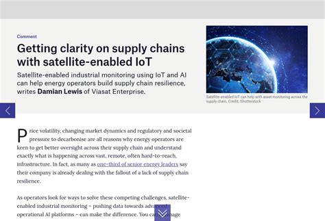 Getting Clarity On Supply Chains With Satellite Enabled Iot Offshore Technology Focus Issue