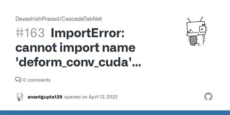 ImportError Cannot Import Name Deform Conv Cuda From Mmdet Ops Dcn Issue