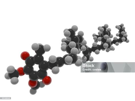 Structural Formula Of Organic Molecule Coq10 Coenzime Q10 Ubiquinone Mitochondrial Enzyme