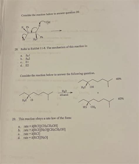 Solved Consider The Reaction Below To Answer Question 28 Chegg Com