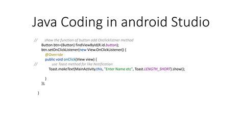 Solution Java Coding In Android Studio Studypool