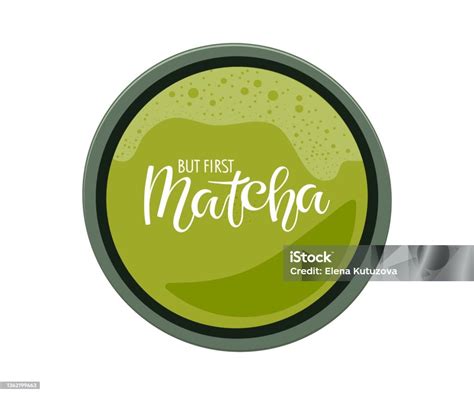 그러나 첫 번째 말차 필기 서예 는 전통 일본 음료와 녹차 그릇에 필기 서예 레터링 말차 녹차 건강한 음료를 곁들인 수제 세라믹