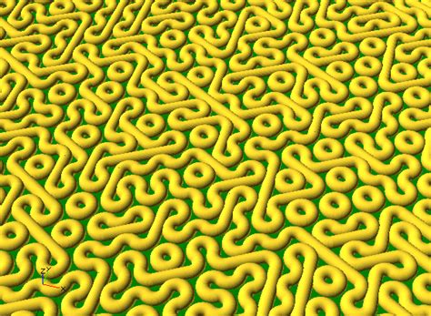 Random Hexagonal Truchet Pattern Generator Ropenscad