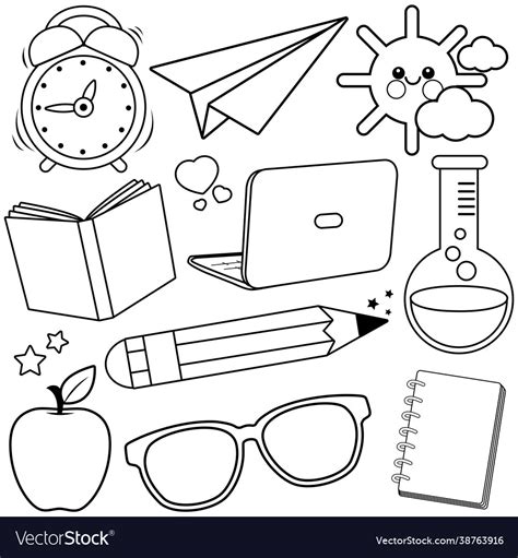 Classroom Objects Coloring Pages