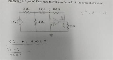 solved problem 5 20 points determine the values of v and