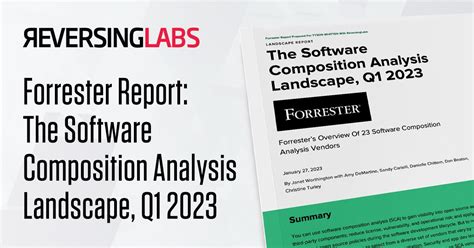 Reversinglabs On Linkedin Forrester Software Composition Analysis
