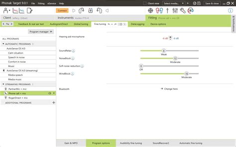 Phonak Target Phone Settings Hearing Aid Self Fitting And Adjusting DIY Hearing Aid Forum