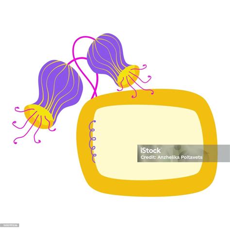 생동감 넘치는 메모 노트에는 텍스트를 위한 꽃 종이 프레임이 있습니다 플래너 스티커 요소가 끈적끈적합니다 플랫 벡터 그림입니다 귀여운 메모 플래너 페이지 0명에 대한 스톡