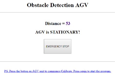 Iot System Interface Display When Agv In The Safety Distance Range
