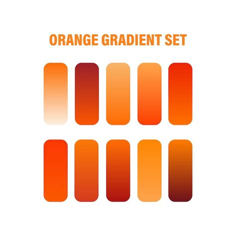 Premium Vector Orange Gradient Set