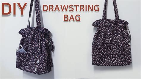 Diy Drawstring Bagmake An Eco Bag스트링 에코백 만들기예쁜 토트백 만들기초보자를 위한 쉬운