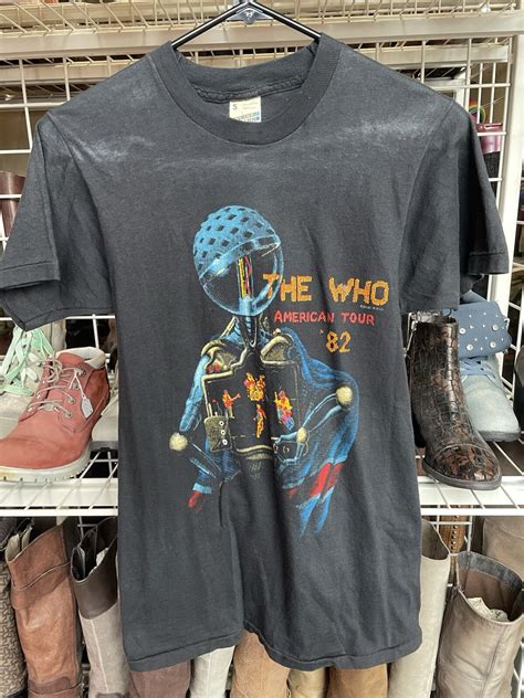 Vintage 1982 The Who American Tour Band T Shirt Small Gem