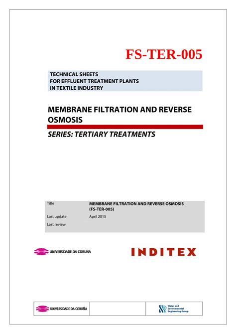 Pdf Membrane Filtration And Reverse Osmosis Dokumen Tips