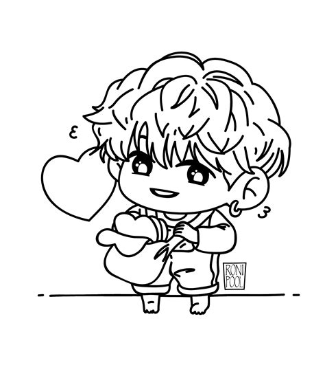 Bts Fanart Yoongi Suga Chibi Speed Drawing Roni Pool Disegni