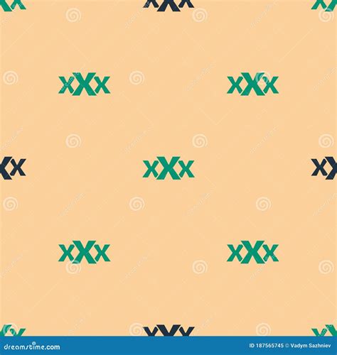 Green And Black Sex Shop Icon Isolated Seamless Pattern On Beige Background Sex Shop Online