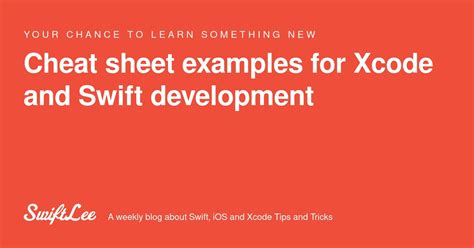 cheat sheet examples for xcode and swift development r swift