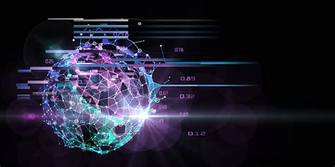Abstract Visualization Spherical Algorithm Analysis Data With Blurred
