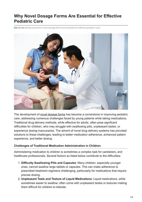 Ppt Why Novel Dosage Forms Are Essential For Effective Pediatric Care