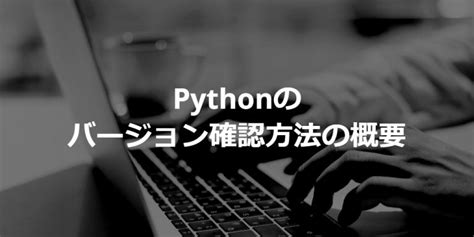 【python】バージョン確認の方法