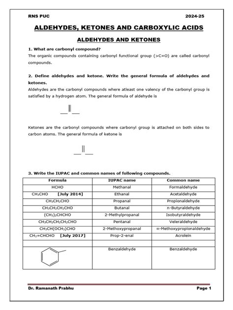 Aldehydes Pdf Aldehyde Ketone