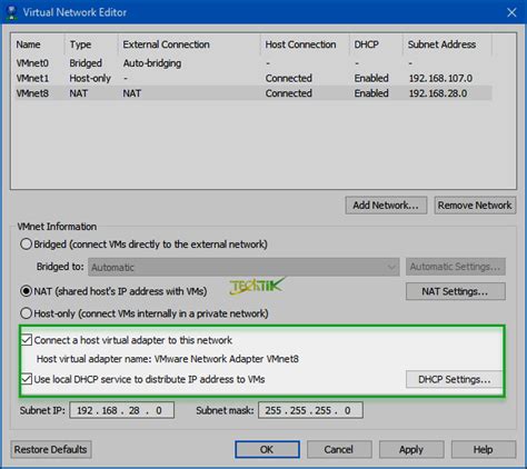 آشنایی با تنظیمات شبکه در Vmware Workstation