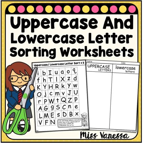 Uppercase And Lowercase Letter Sorting Worksheets By Kindergarten Nation