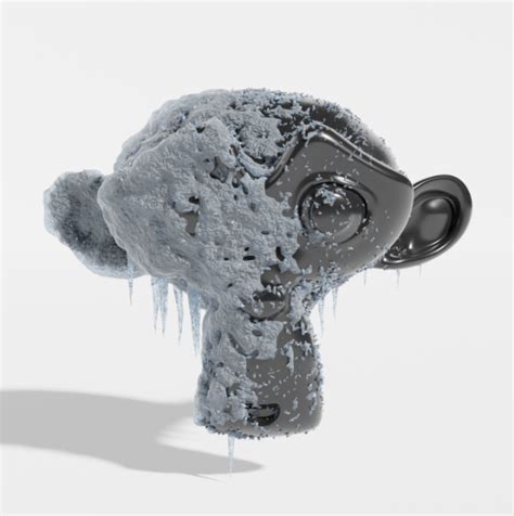 使用几何节点冻结过渡冰冻冰霜效果 Blender布的