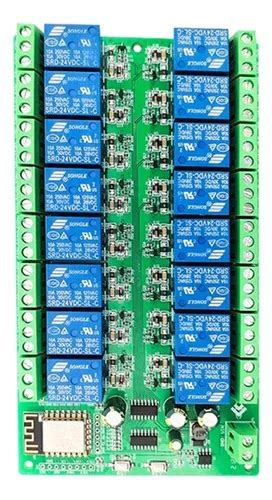 Módulo De Relé Wifi Esp8266 De 16 Canais Esp 12f Development Frete Grátis