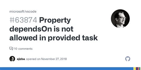 Property Dependson Is Not Allowed In Provided Task · Issue 63874