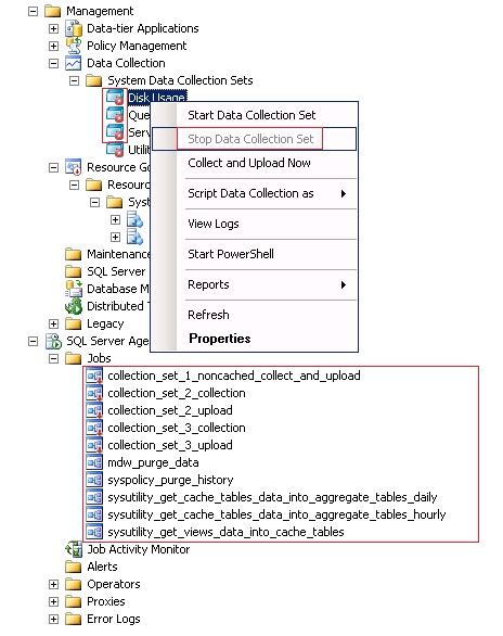 removing sql server management data warehouse data collector