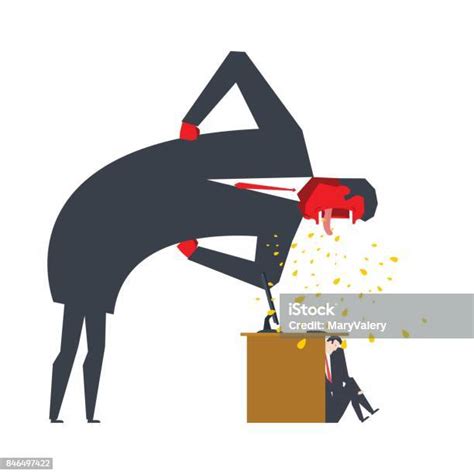 성 난 상사 꾸 지 람 관리자입니다 사무실 생활입니다 하위에 사업입니다 데스크톱 컴퓨터에 직장에서 처벌입니다 벡터 일러스트 레이 션 가리키기에 대한 스톡 벡터 아트 및 기타