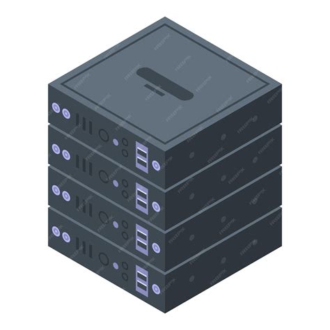 Premium Vector Server Rack Storage Icon Isometric Of Server Rack Storage Vector Icon For Web