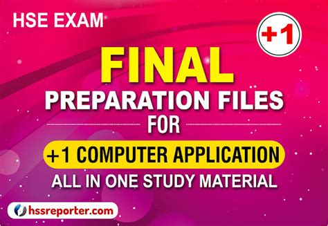 plus one computer application com and hum exam final preparation files