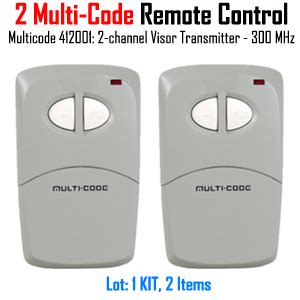 Multi Code Channel Visor Transmitter Remote Control Opener