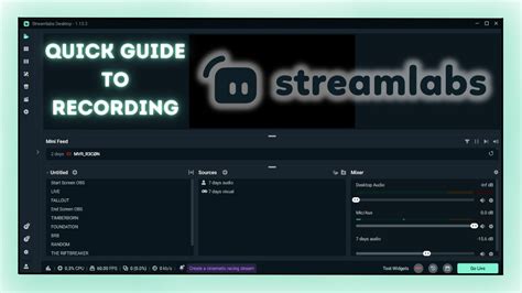 Recording Streamlabs Tutorial For Jimborden3827 Youtube