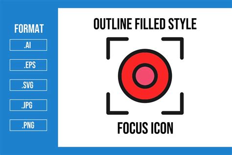 Focus Outline Filled Icon Graphic By Man00 · Creative Fabrica