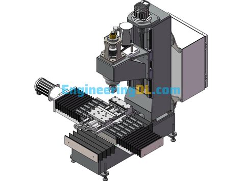 CNC Milling Machine SolidWorks Mechanical Engineering Design Library